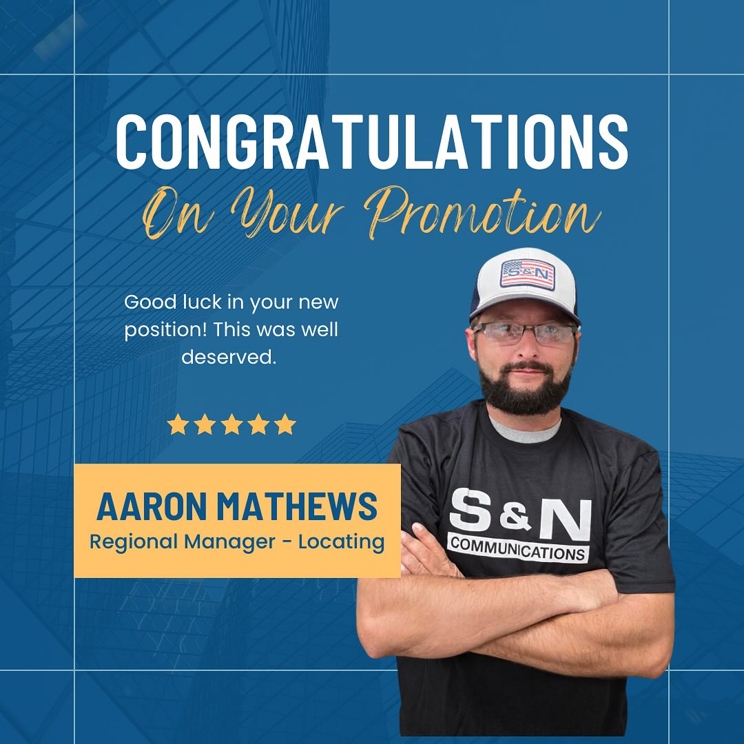 Congratulations to Aaron Matthews! - S&N Infrastructure
